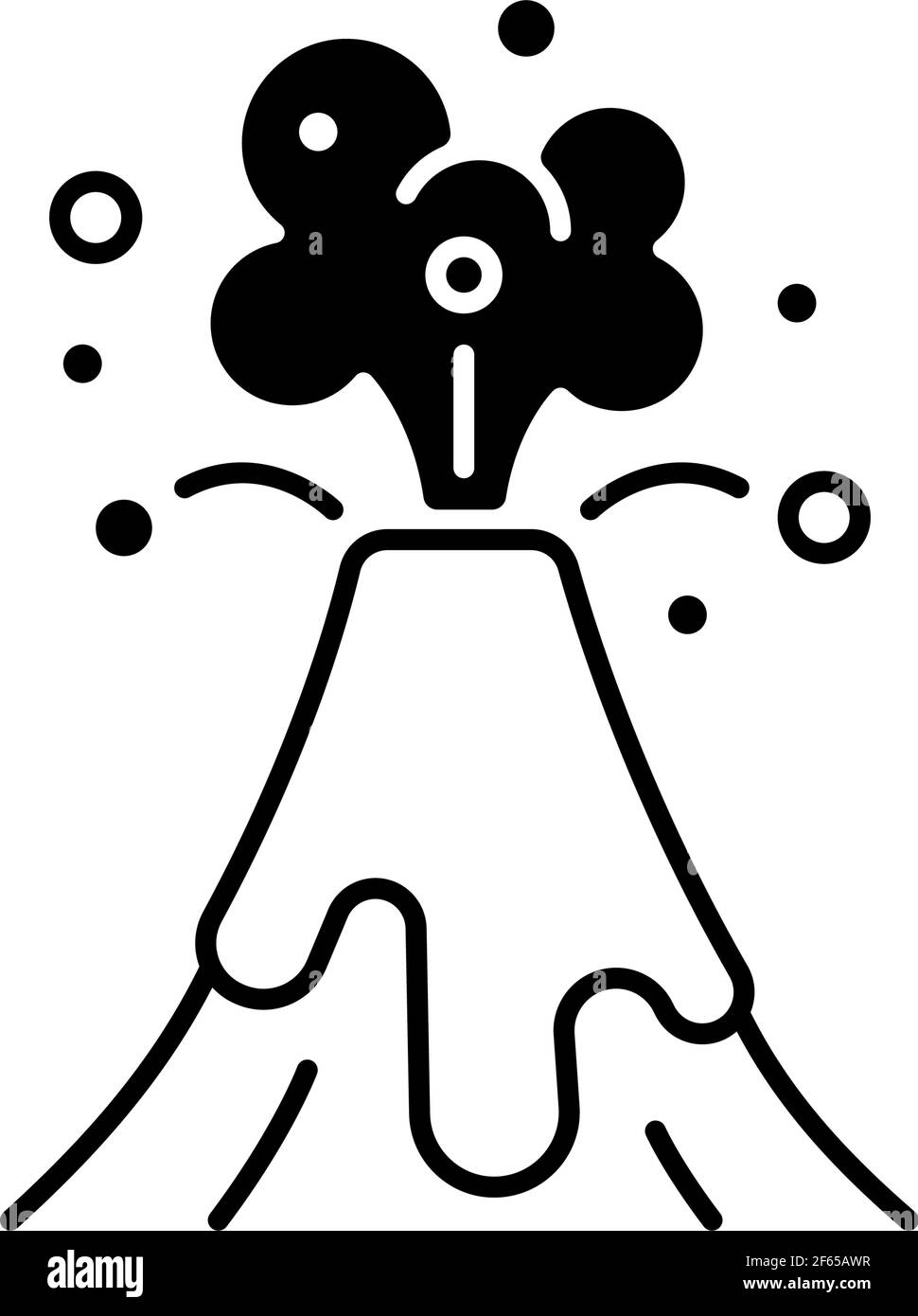 Black volcanic lava Stock Vector Images - Alamy