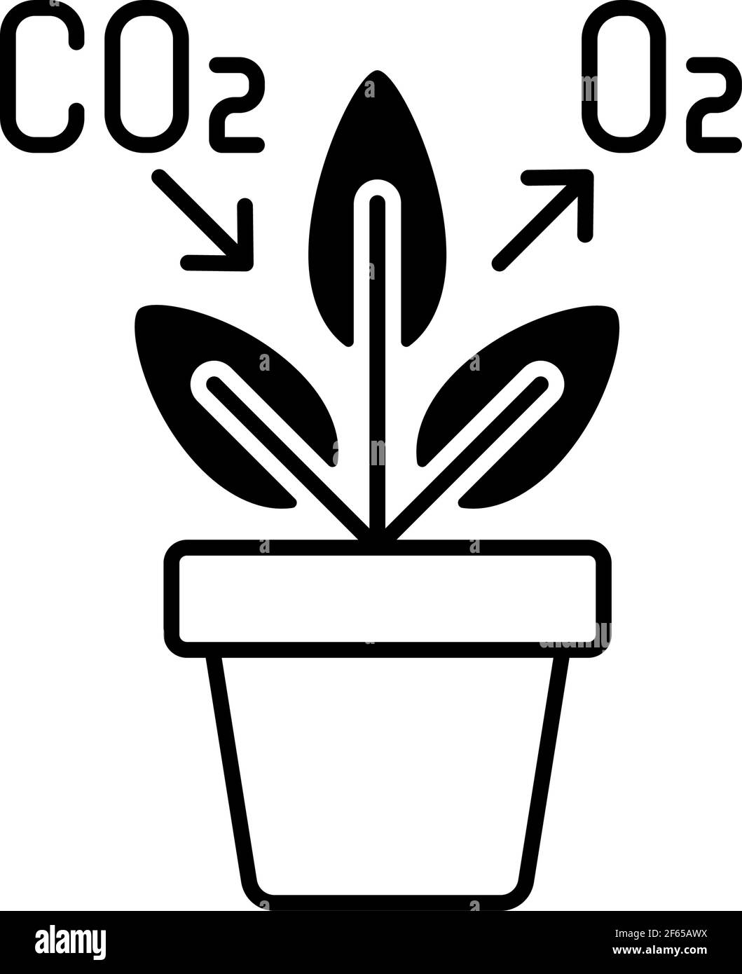 Air purifying plant black linear icon Stock Vector Image & Art - Alamy