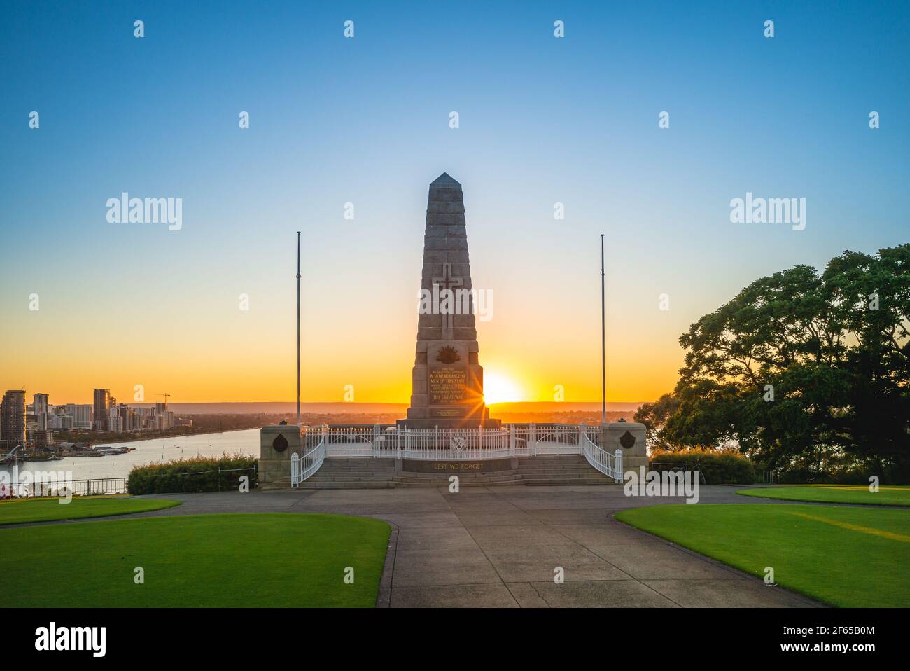 January 17, 2019: The State War Memorial Cenotaph at kings park in ...