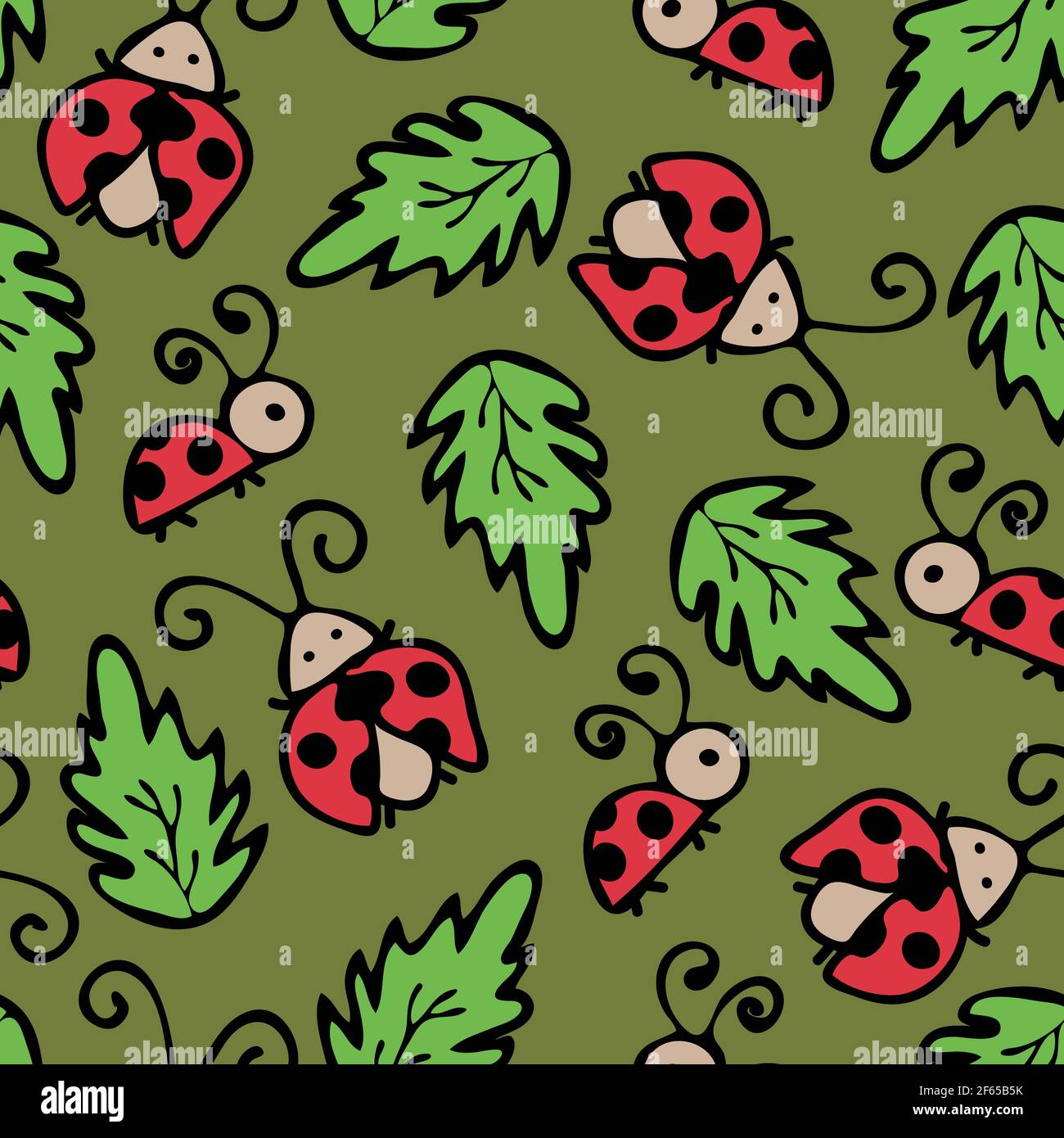 Cute Ladybug Cartoon Wallpaper