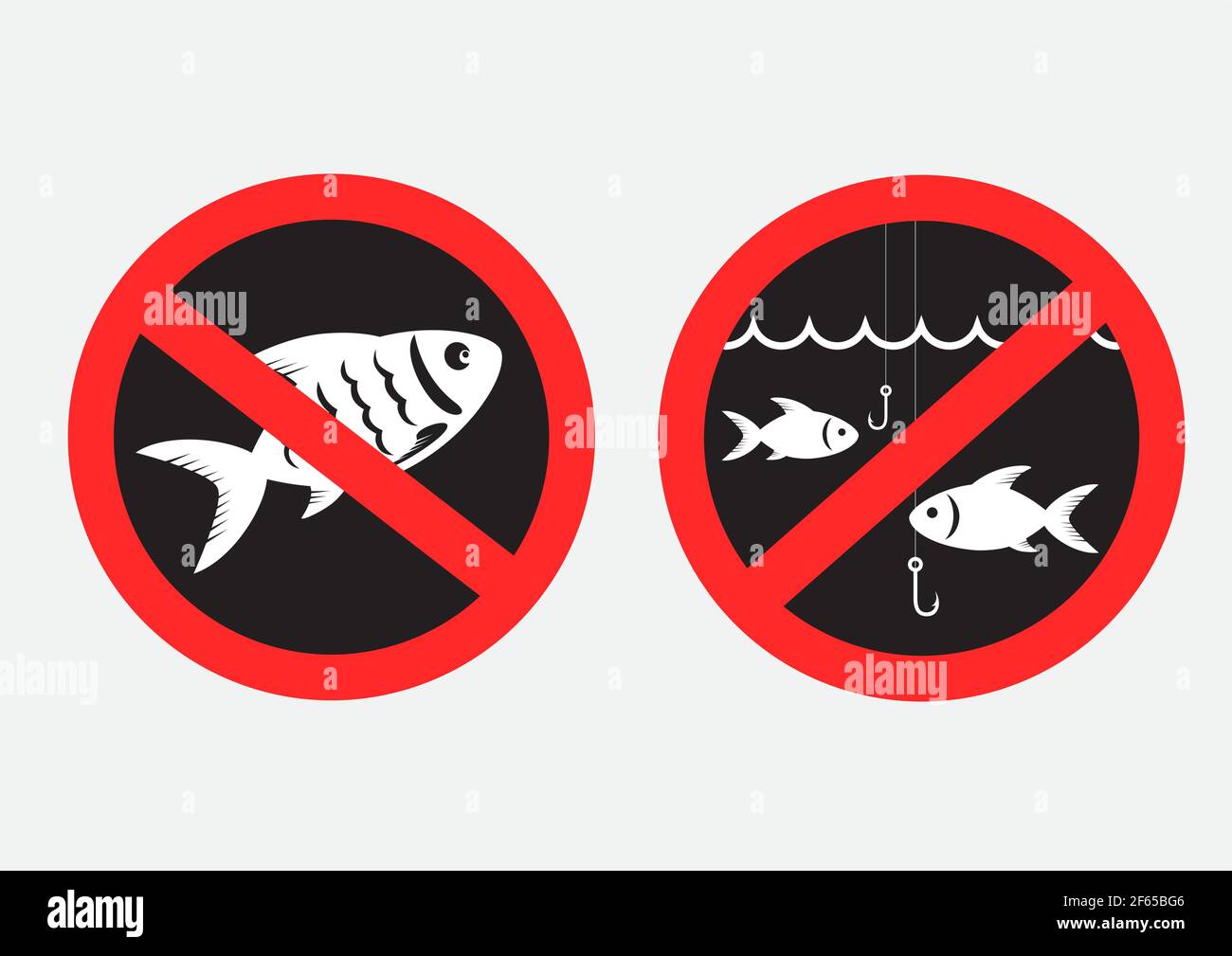 no fishing sign symbol stickers Stock Vector Image & Art - Alamy