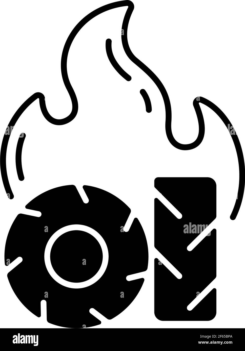 Burning tires icon Stock Vector Images - Alamy
