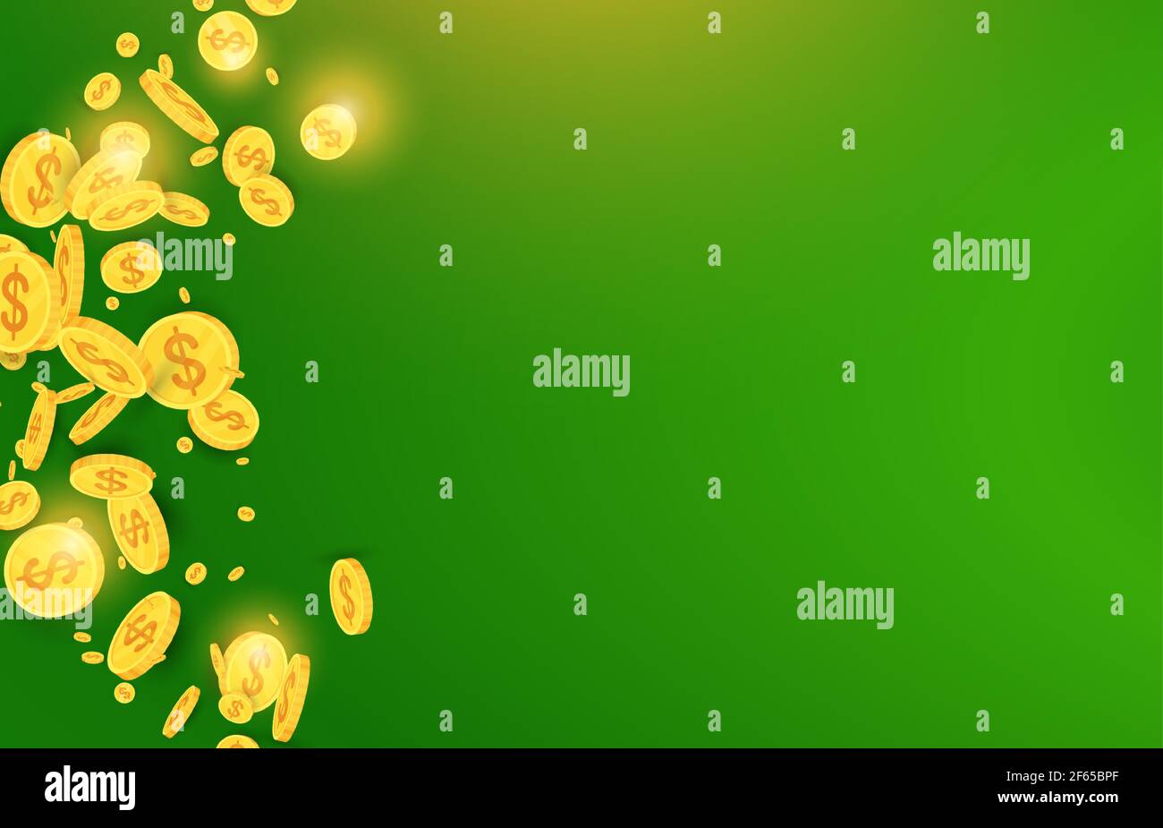 Bright green background with shining golden highlights. Poster for a ...