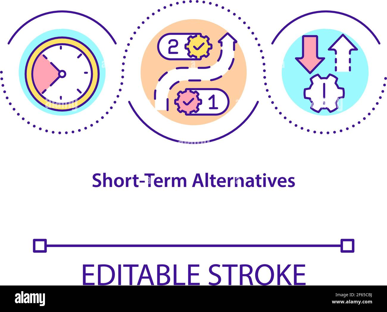 Short-term alternatives concept icon Stock Vector Image & Art - Alamy