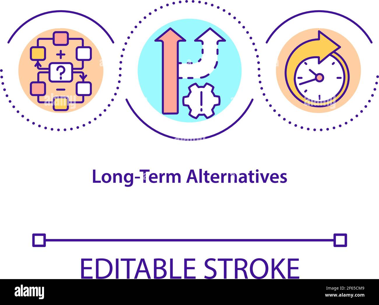 Long-term alternatives concept icon Stock Vector Image & Art - Alamy
