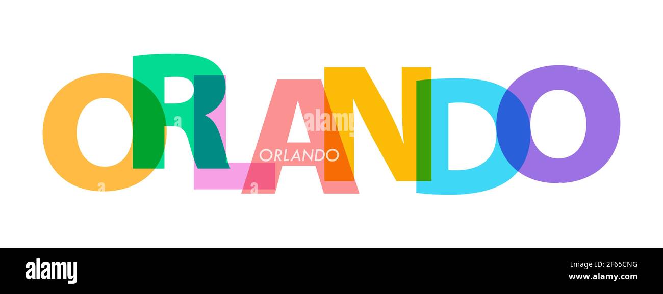 ORLANDO. The name of the city on a white background. Vector design ...