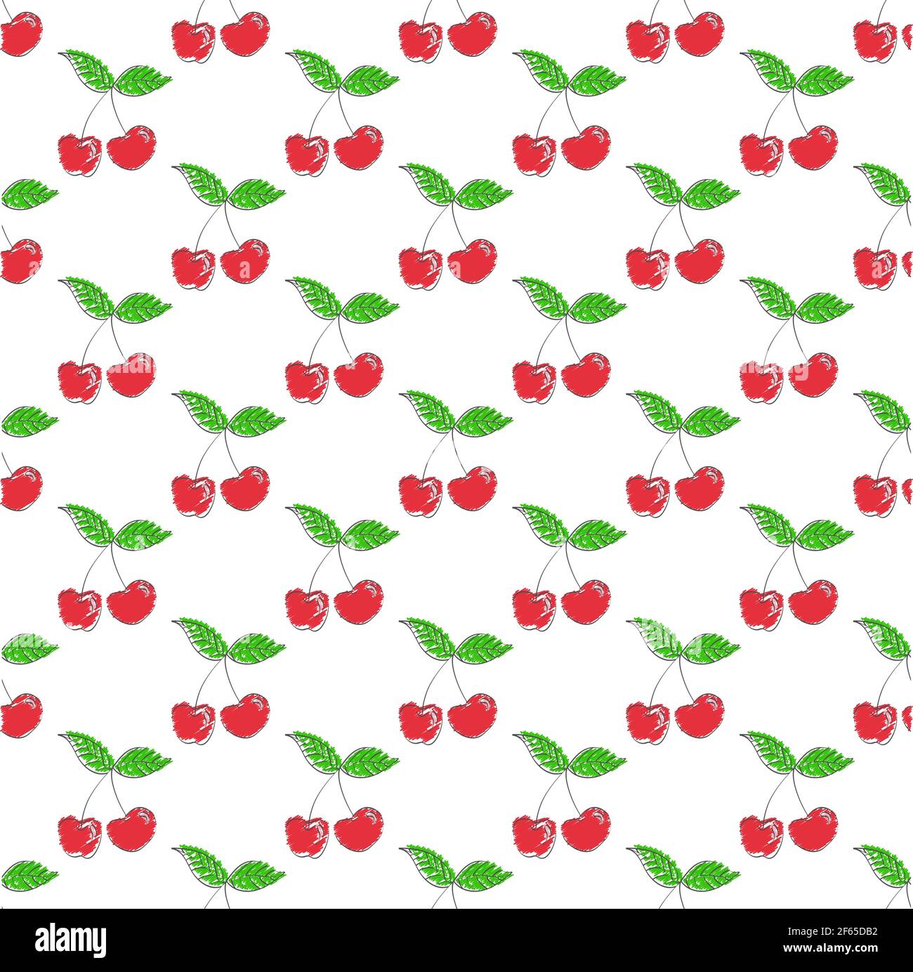 Cherry. Seamless pattern for simple backgrounds, textures, and ...