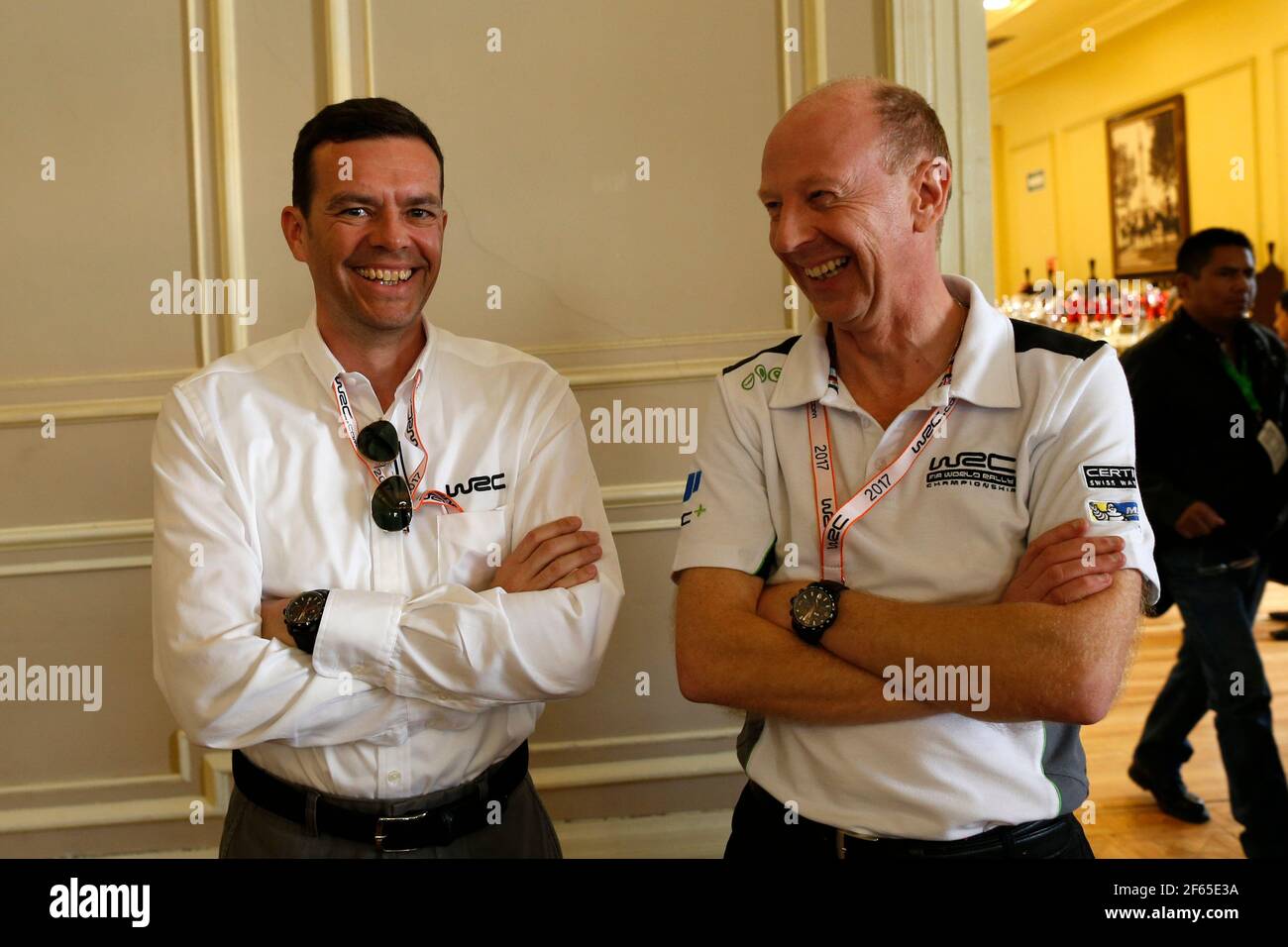 Olivier Cielsa Mark Wilford during the 2017 WRC World Rally Car ...