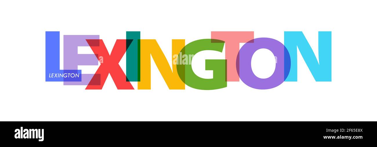 LEXINGTON. The name of the city on a white background. Vector design ...