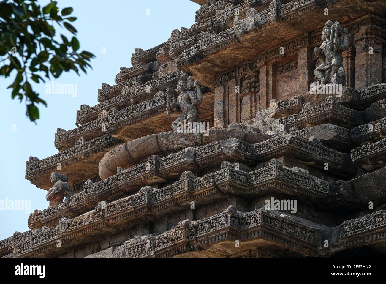 Detail of the Sun Temple was built in the 13th century and designed as ...