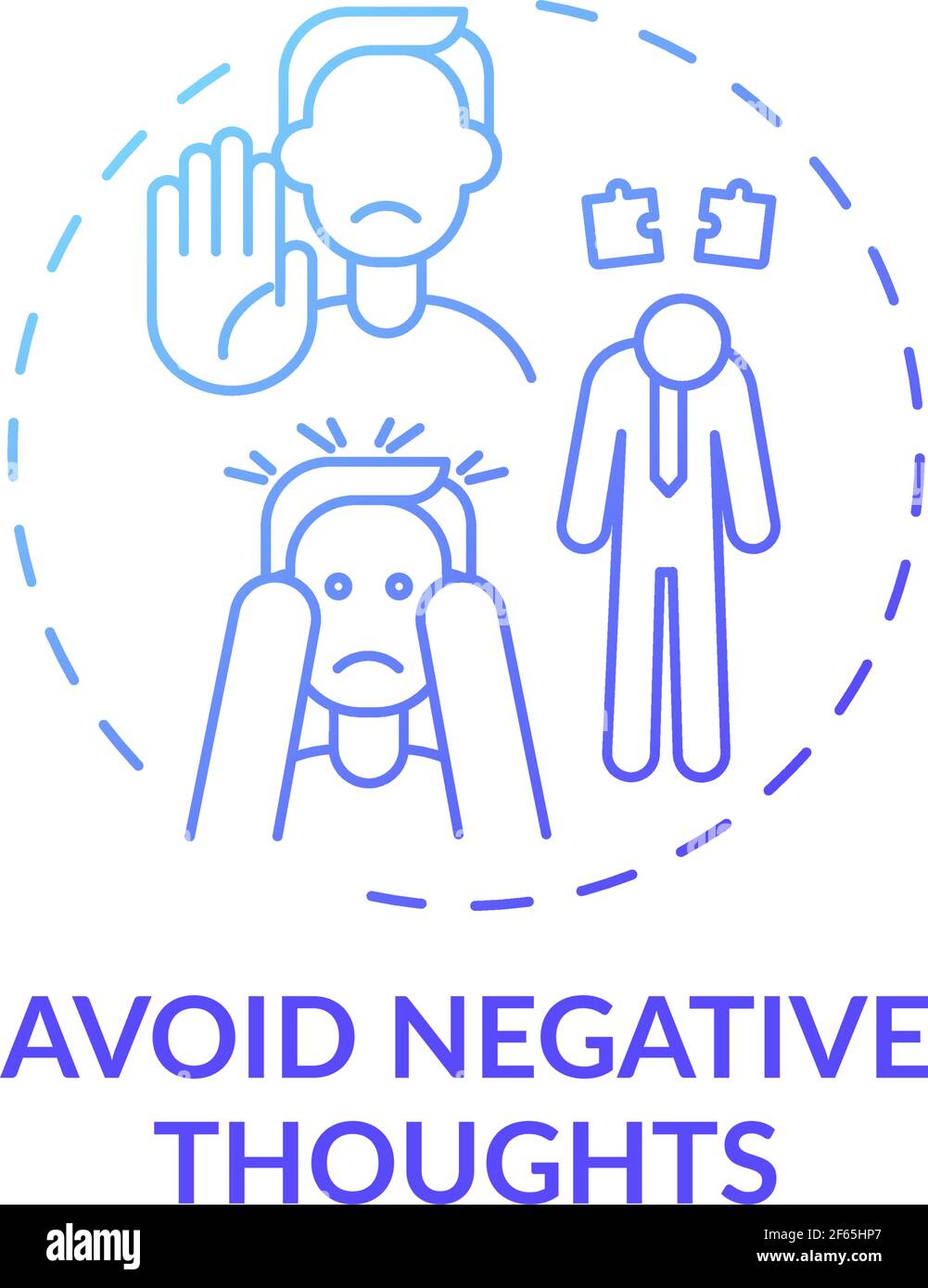 Negative thought Stock Vector Images - Alamy