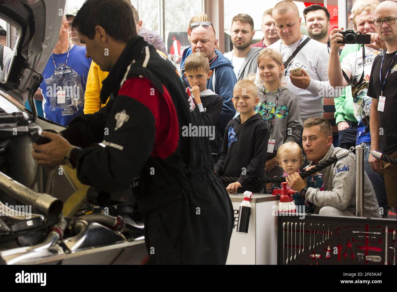 foule crowd during the 2017 WRC World Rally Car Championship, Poland ...