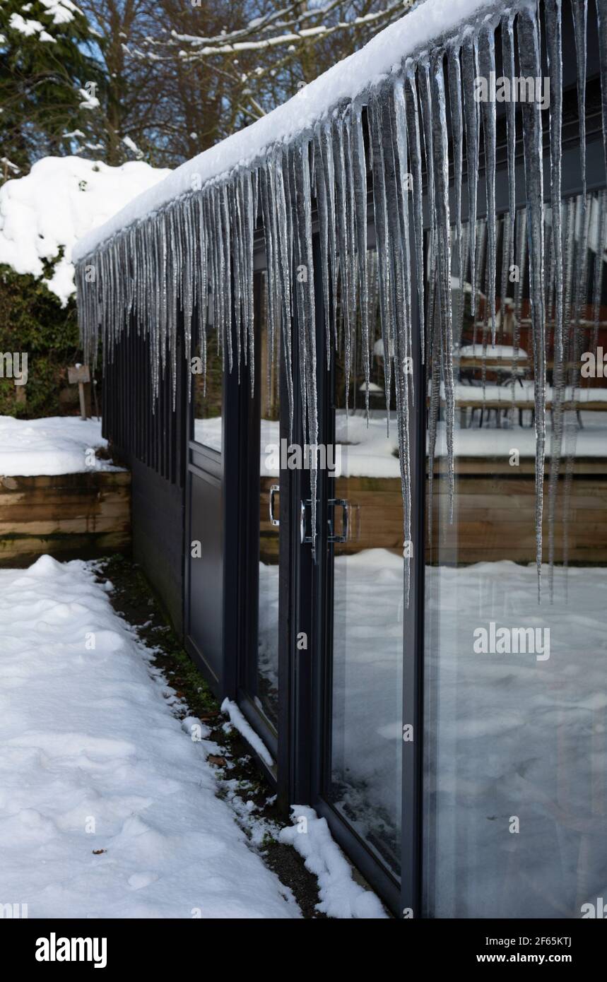 Freezing weather February 2020 village of Shottisham, Suffolk, England ...