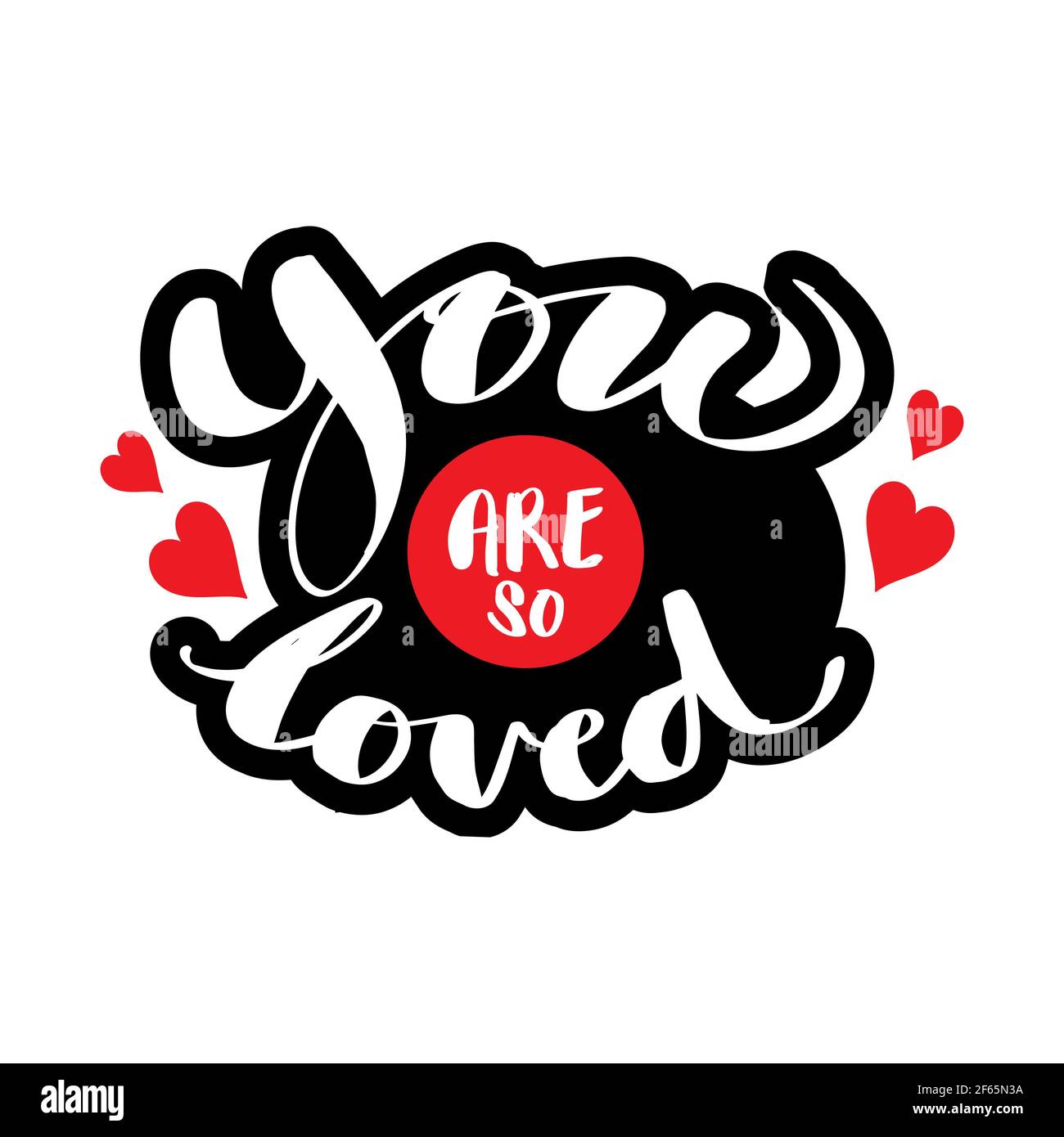 Love hand lettering hearts Cut Out Stock Images & Pictures - Alamy