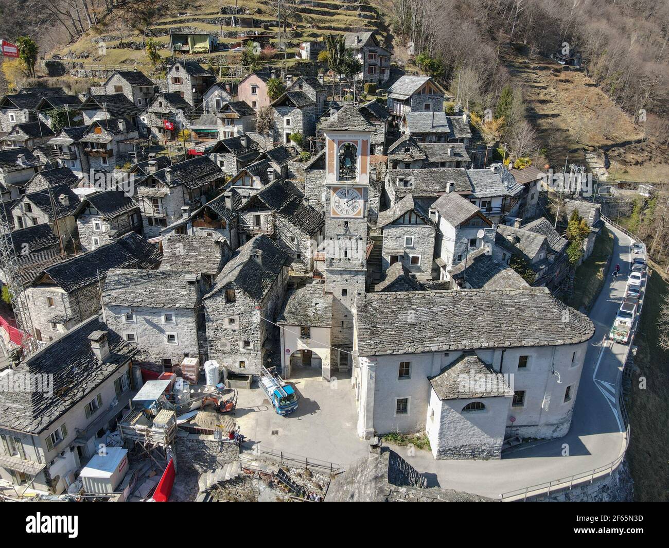 Mountain village corippo hi-res stock photography and images - Alamy