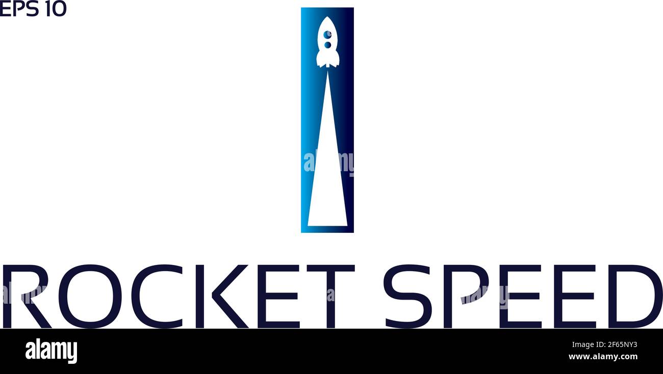 Letter I Rocket Logo Design Vector Icon Symbol Spaceship Creative Speed ...