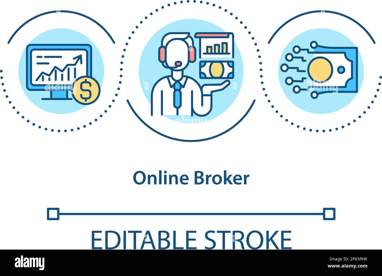 Stockbroker computer Stock Vector Images - Alamy