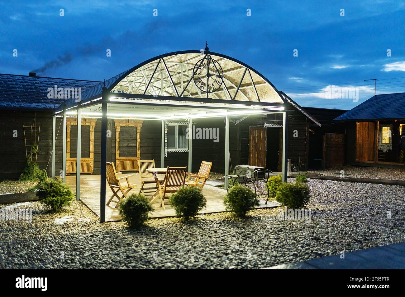 Deck chairs under a tree hi-res stock photography and images - Alamy