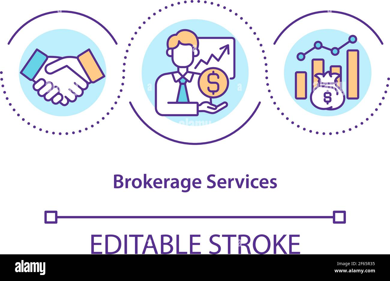 Brokerage services concept icon Stock Vector Image & Art - Alamy