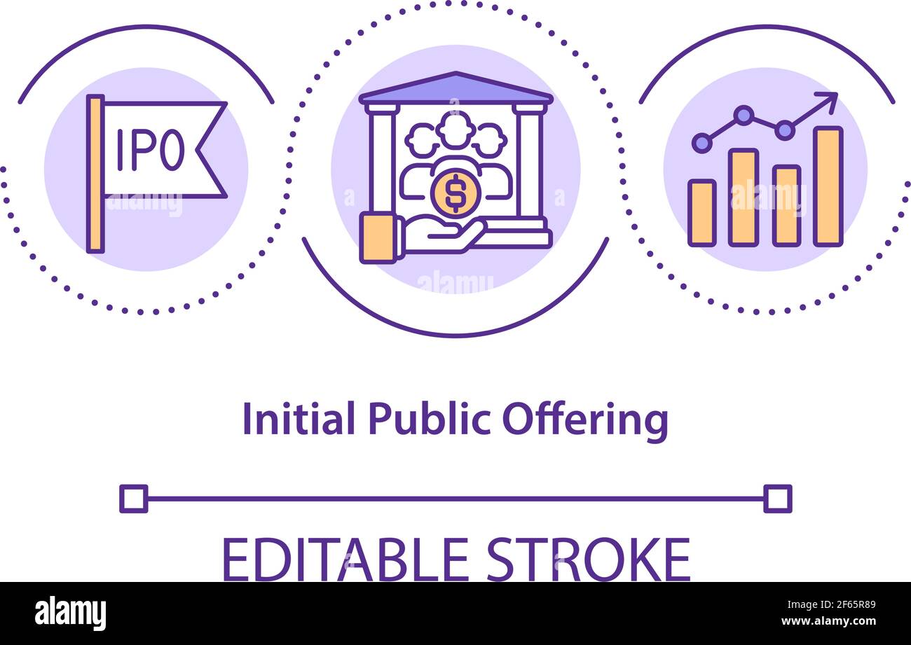 Initial public offering concept icon Stock Vector Image & Art - Alamy