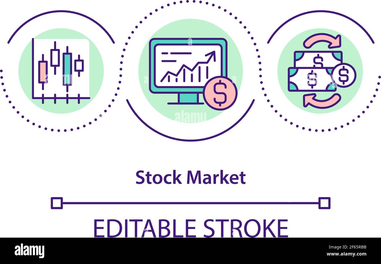 Stock market concept icon Stock Vector Image & Art - Alamy