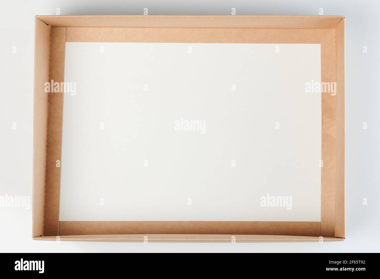 Open paper box above top view isolated on studio background Stock Photo ...