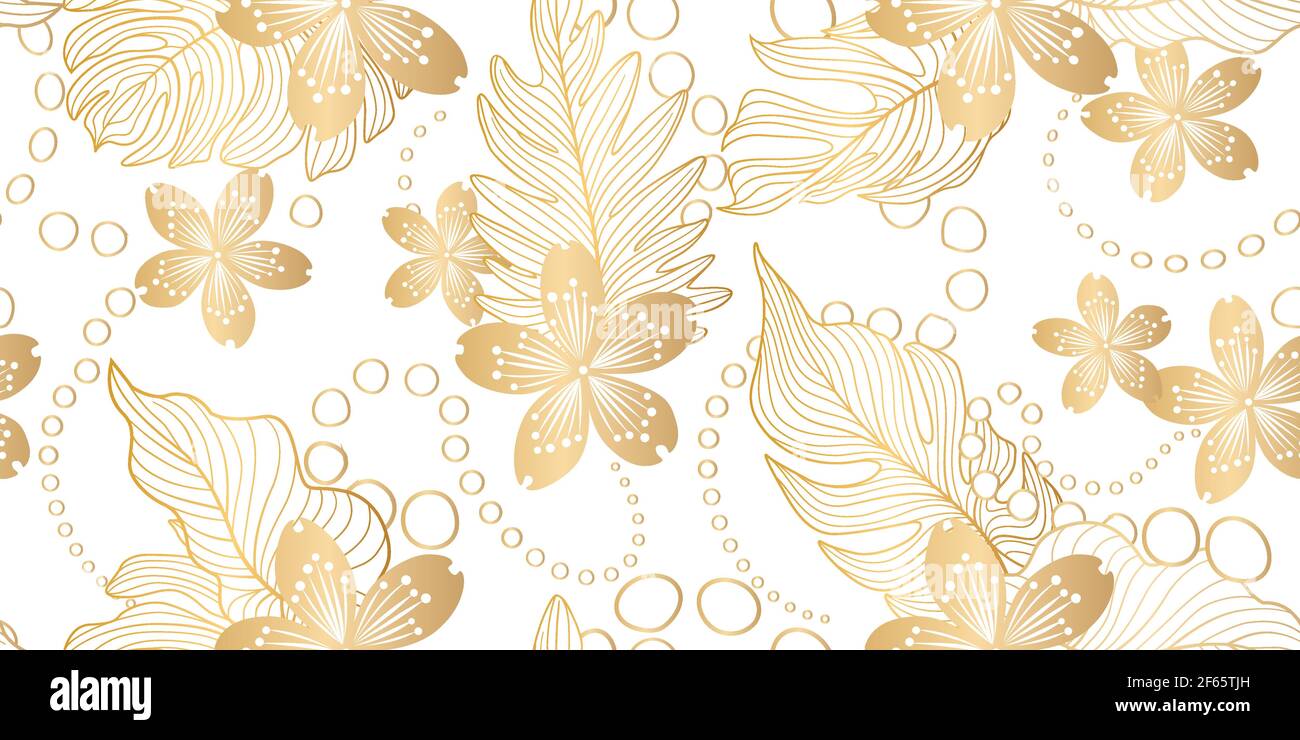 Floral seamless pattern in eastern style. Flower background. Flourish ...