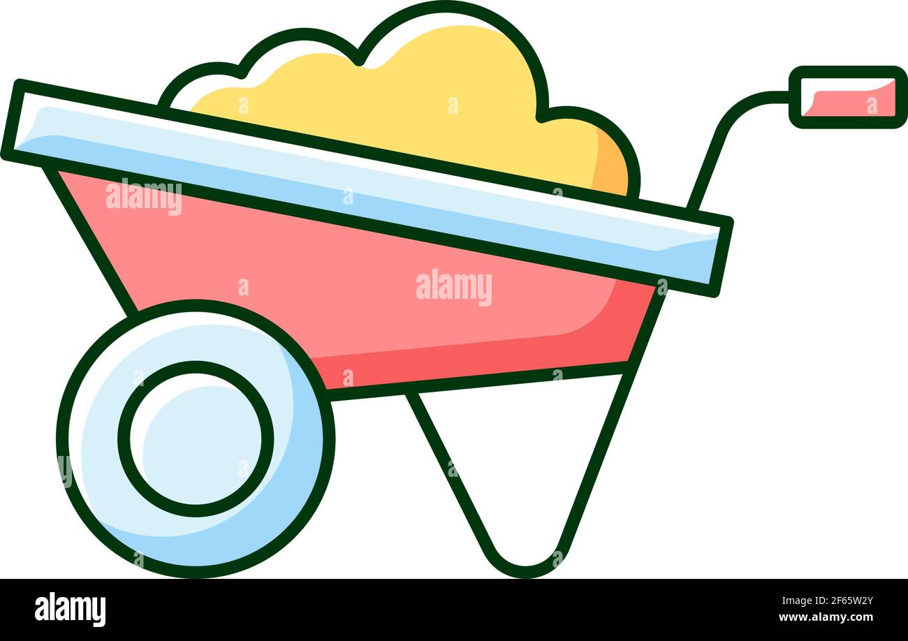 Wheelbarrow RGB color icon Stock Vector Image & Art - Alamy