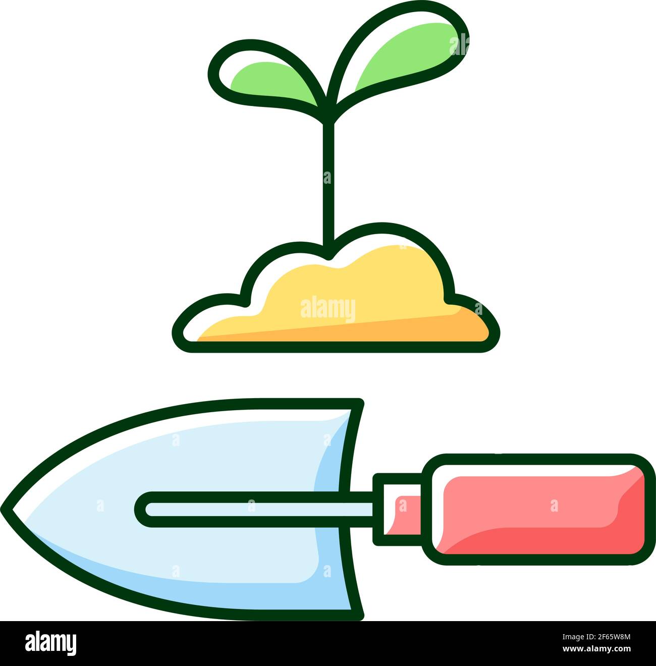 Hand trowel RGB color icon Stock Vector Image & Art - Alamy