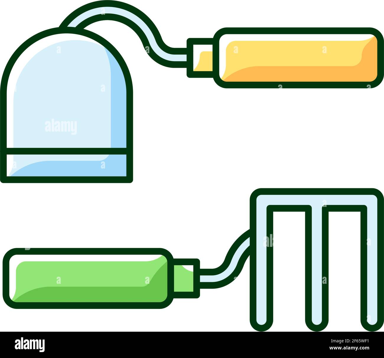 Hoe and fork hoes RGB color icon Stock Vector Image & Art - Alamy