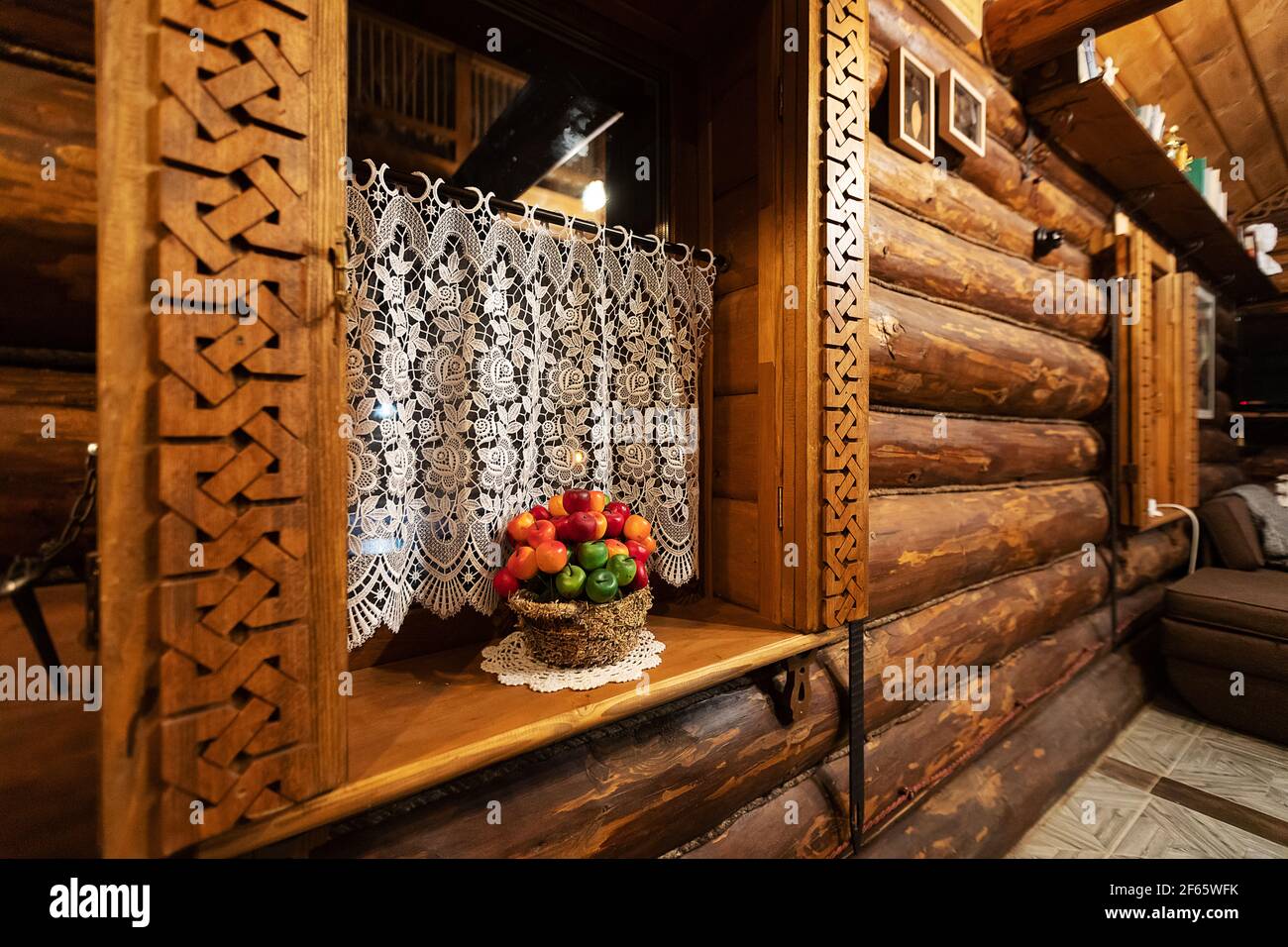 cozy interior of a country house in a classic style. old-fashioned ...