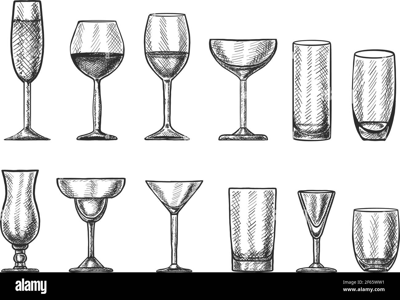Collection hand drawn transparent Black and White Stock Photos & Images ...