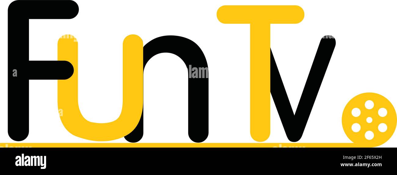 Fun TV Film Strip Logo Design Vector Icon Symbol Watch Vintage Stock ...