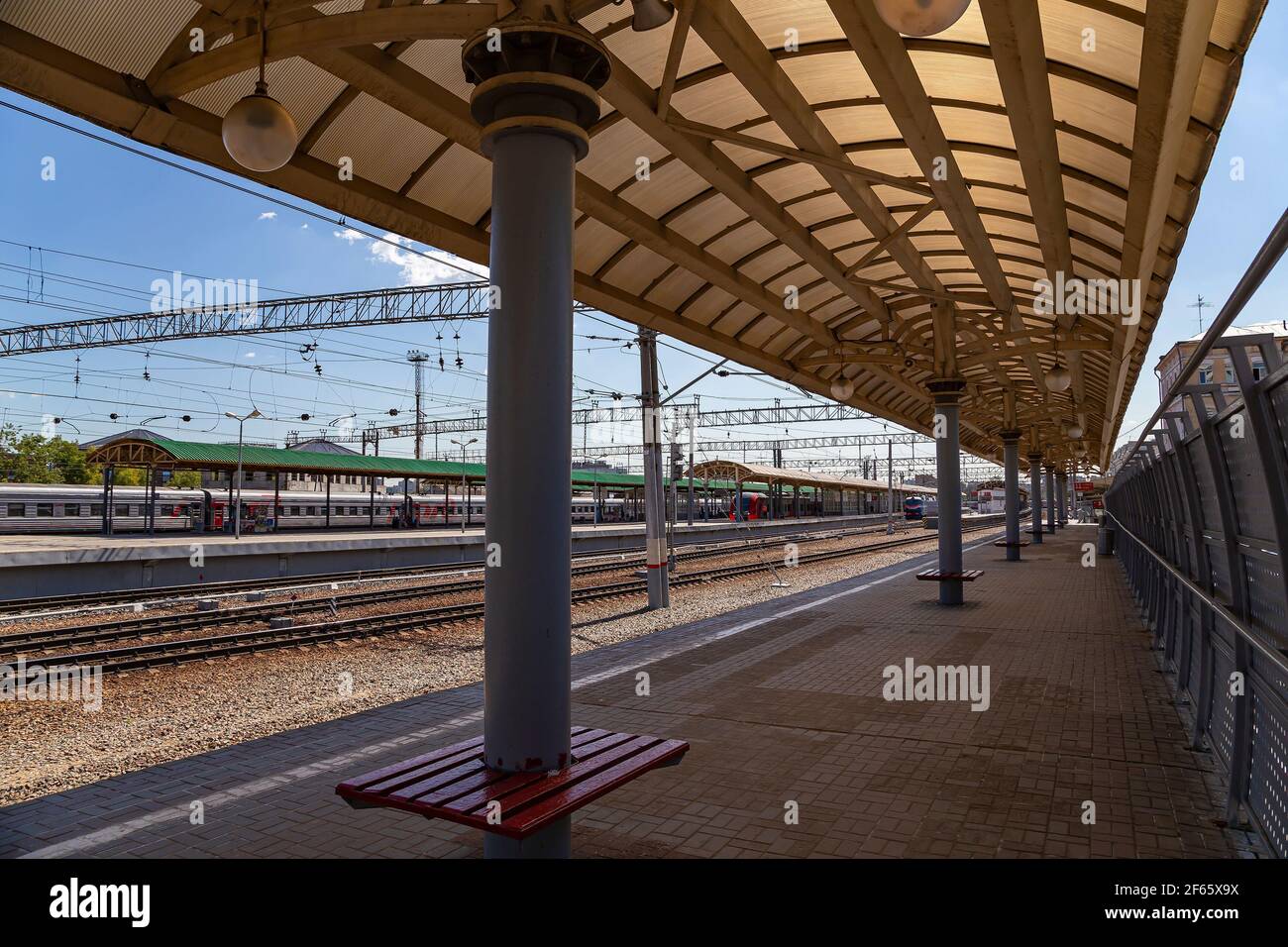 On the train station platform-- Kursky railway terminal (also known as ...