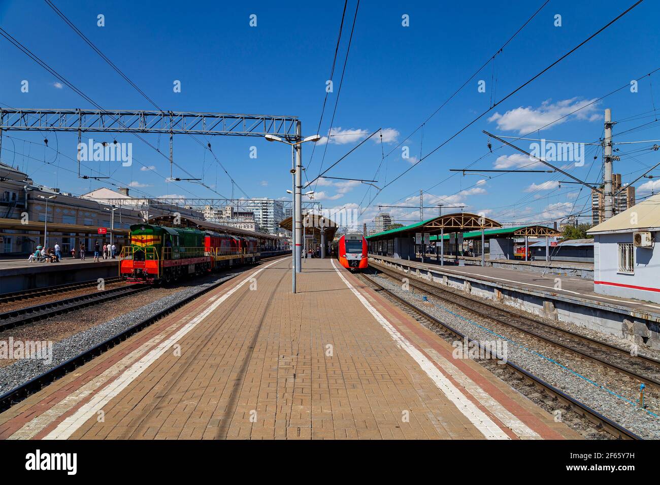 On the train station platform-- Kursky railway terminal (also known as ...