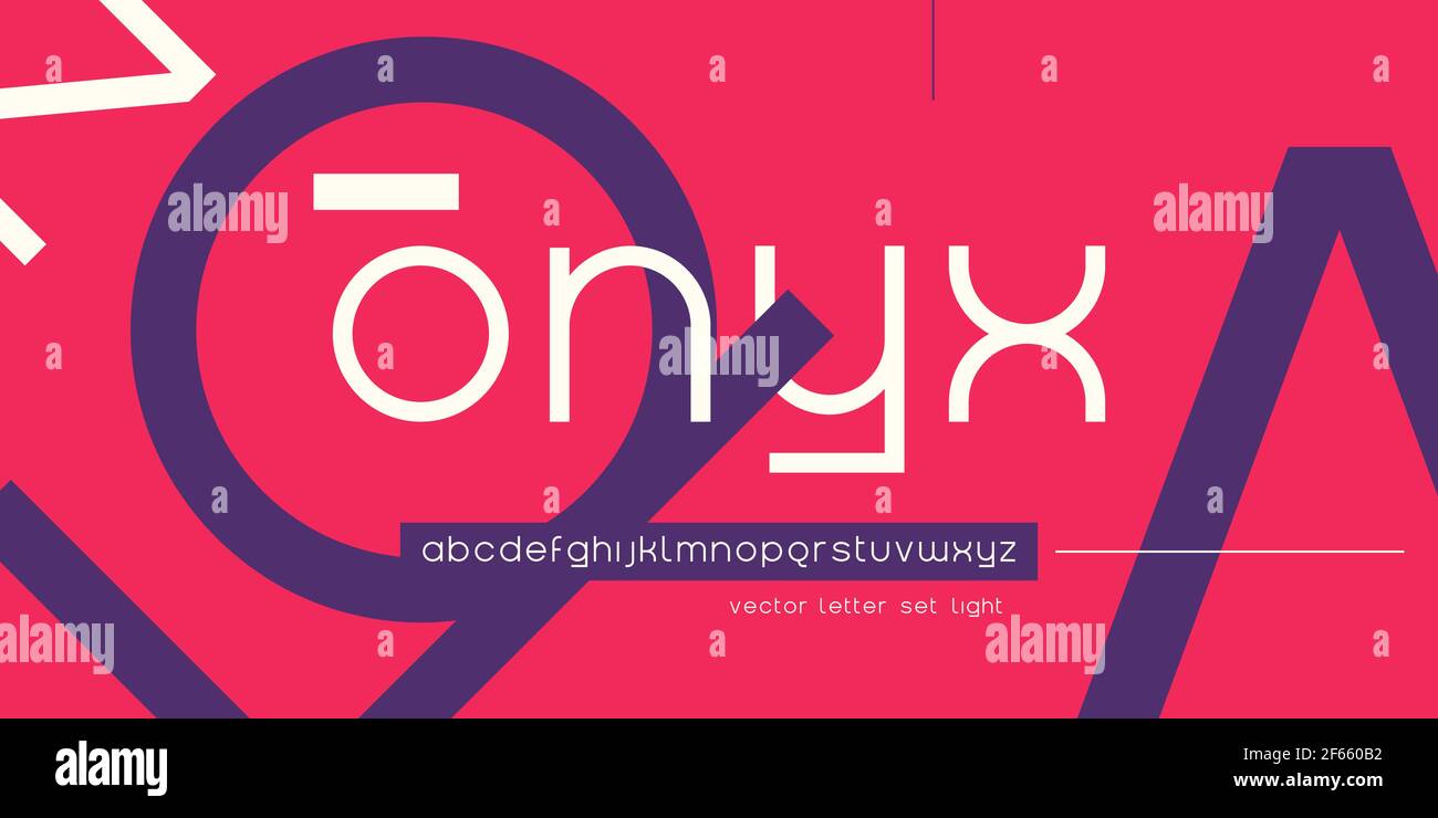 Vector geometric lowercase letter set, alphabet, font, typography Stock ...