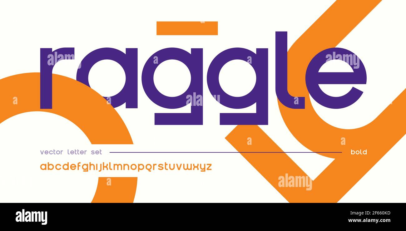 Vector geometric lowercase letter set, alphabet, font, typography Stock ...