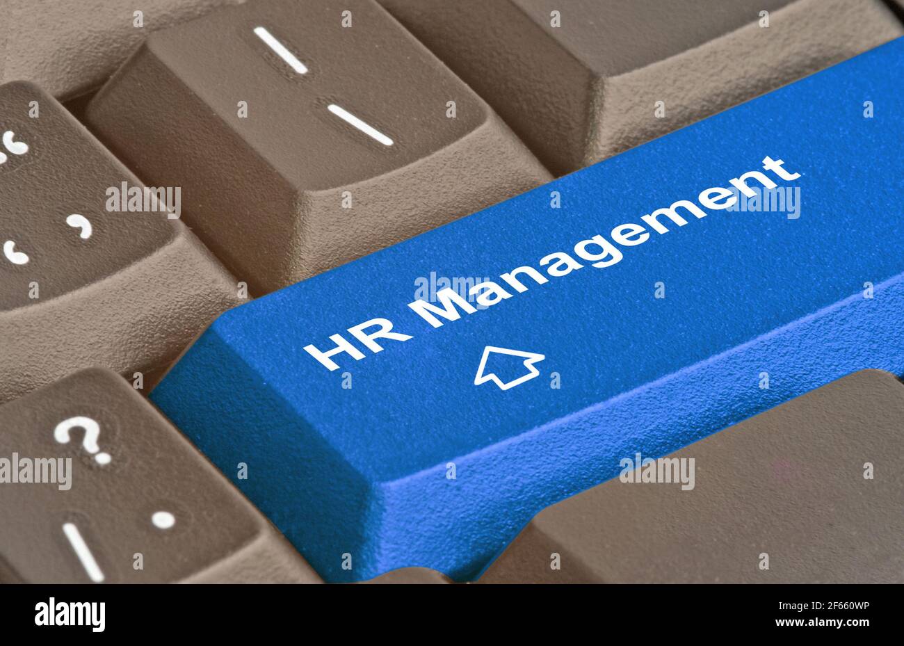 keyboard with key for HR management Stock Photo - Alamy