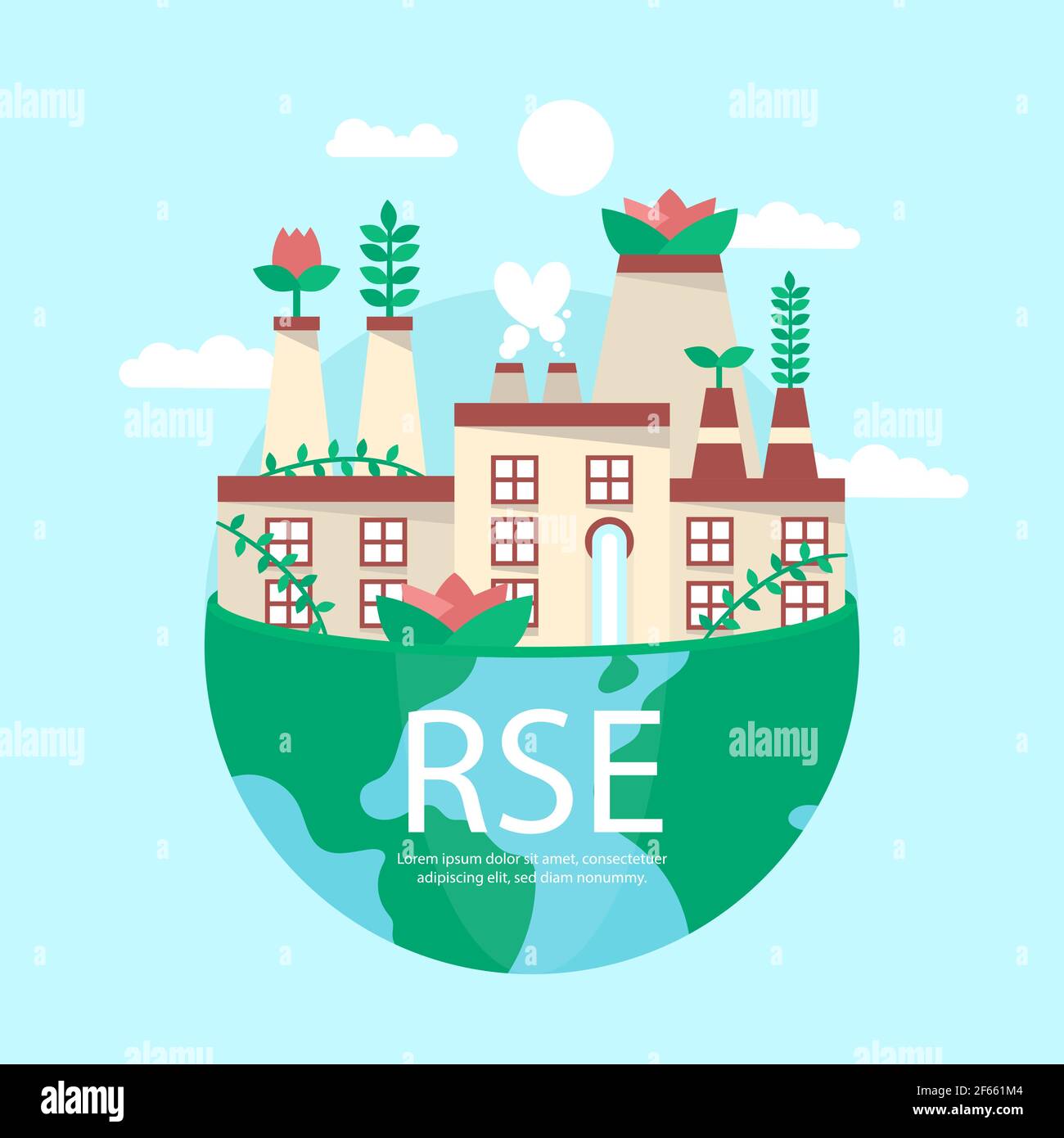 Flat rse concept illustrated Vector illustration Stock Vector Image ...