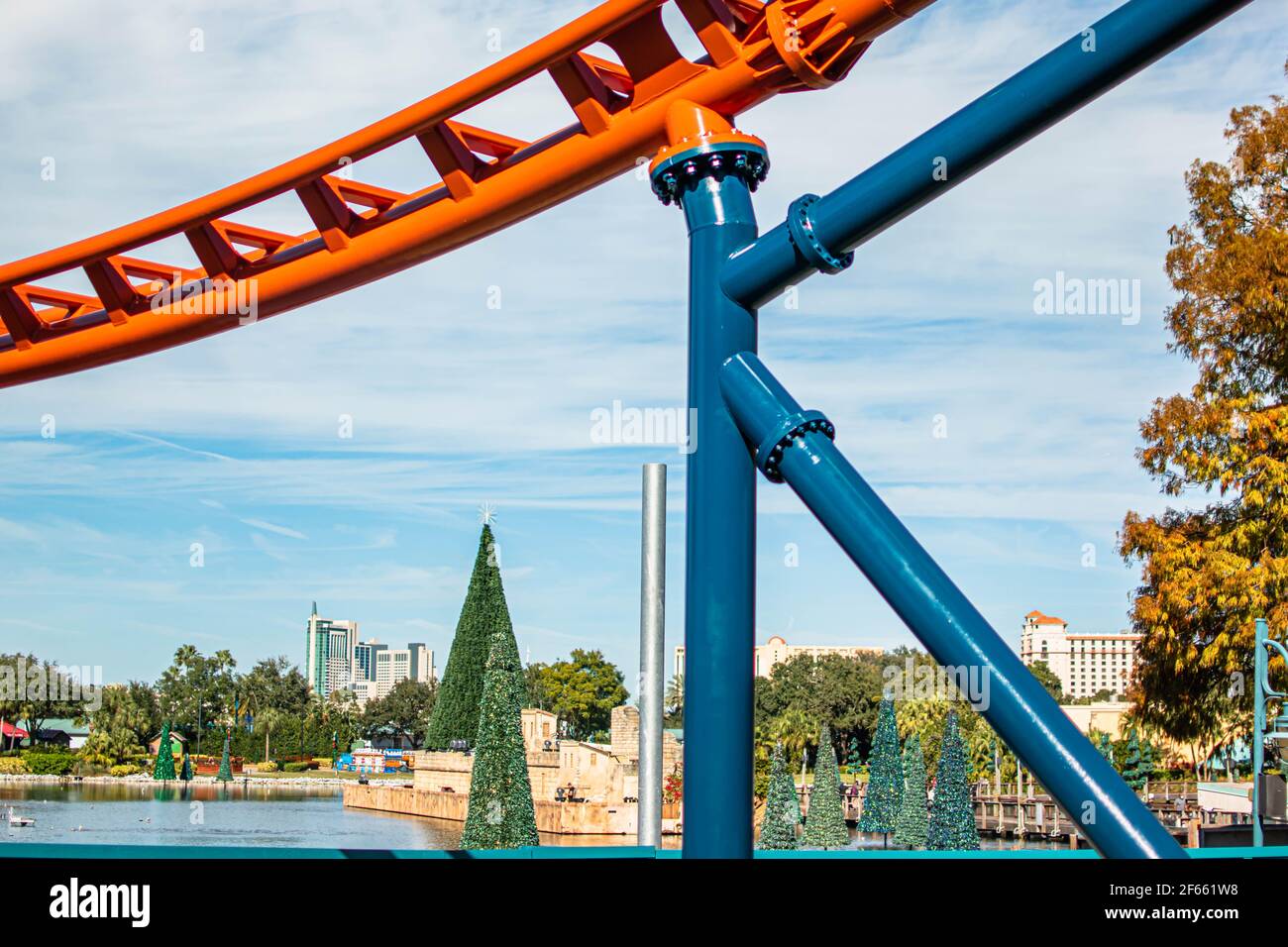 Orlando, Florida. December 22, 2020. People enjoying Kraken roller ...