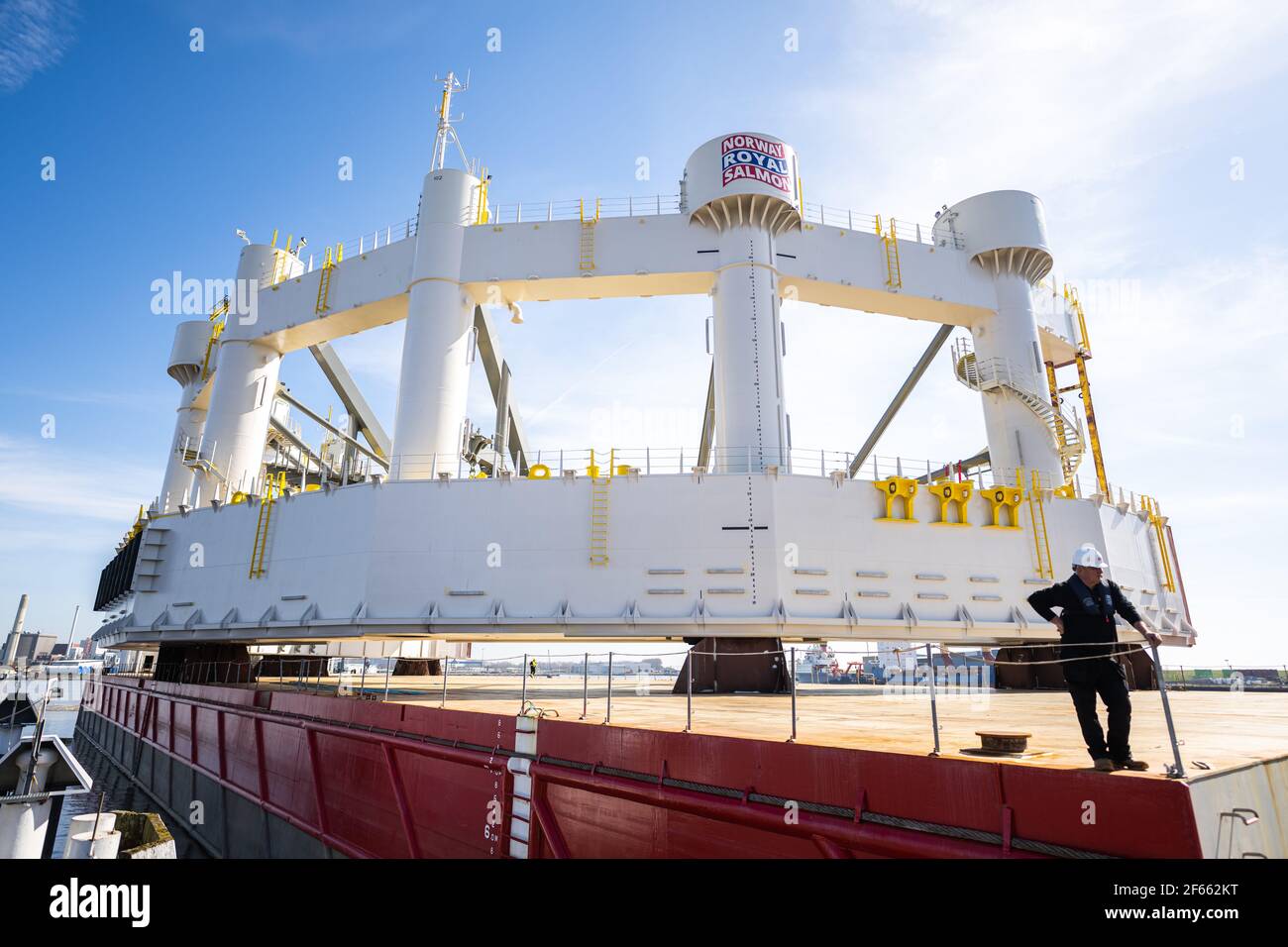 Emden, Germany. 30th Mar, 2021. The 1600-tonne component for a deep-sea ...