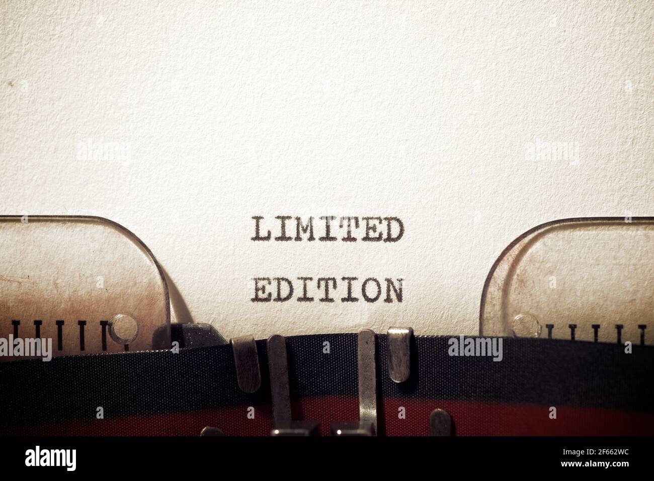 Limited edition phrase written with a typewriter Stock Photo - Alamy