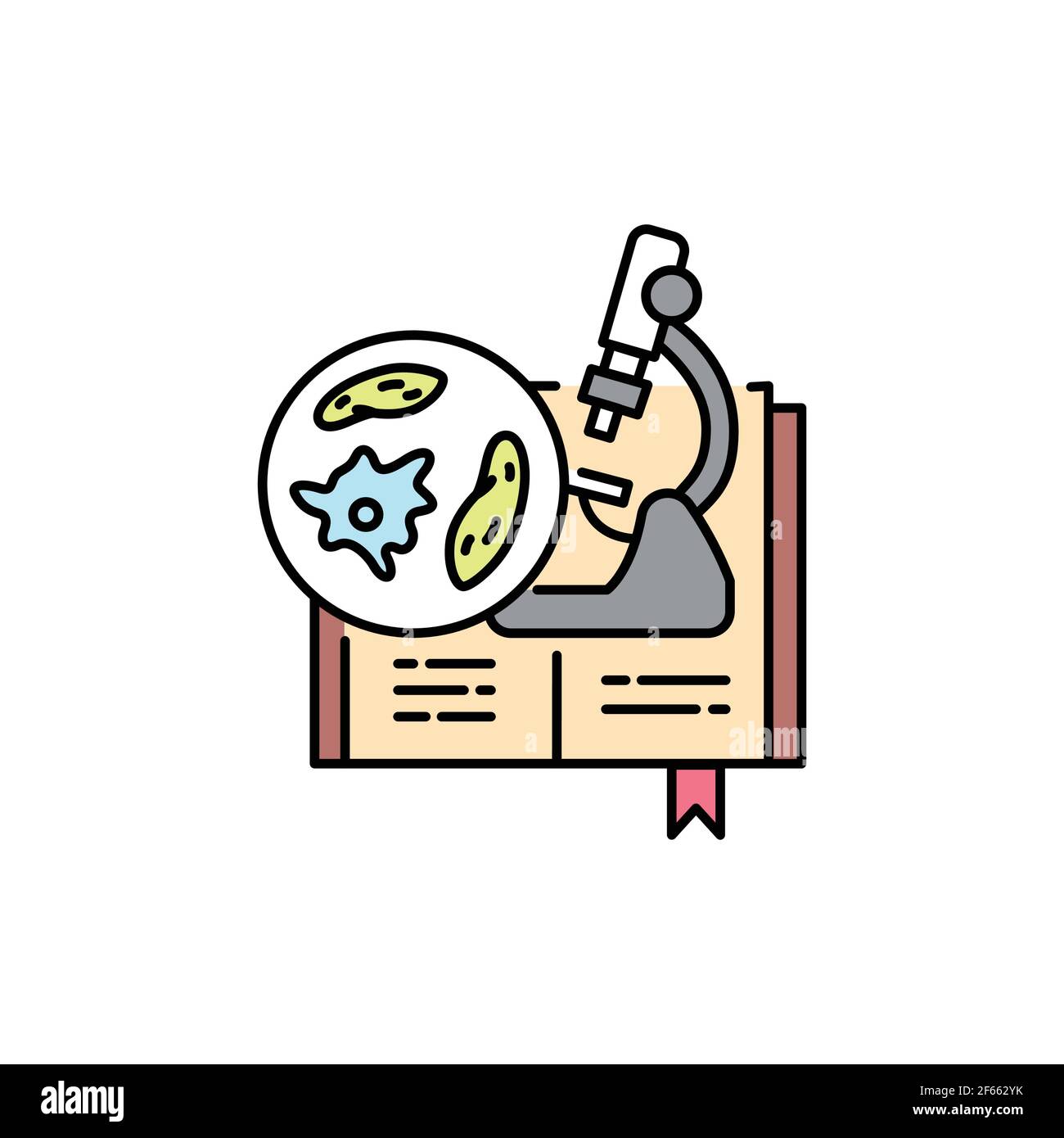 Microbiology color line icon. Pictogram for web page, mobile app, promo ...