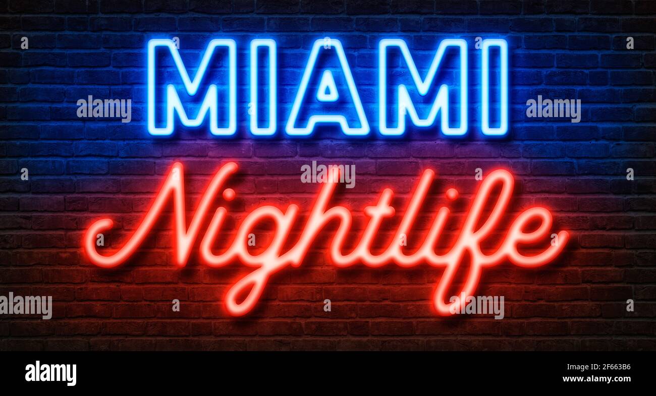 Miami neon music hi-res stock photography and images - Alamy