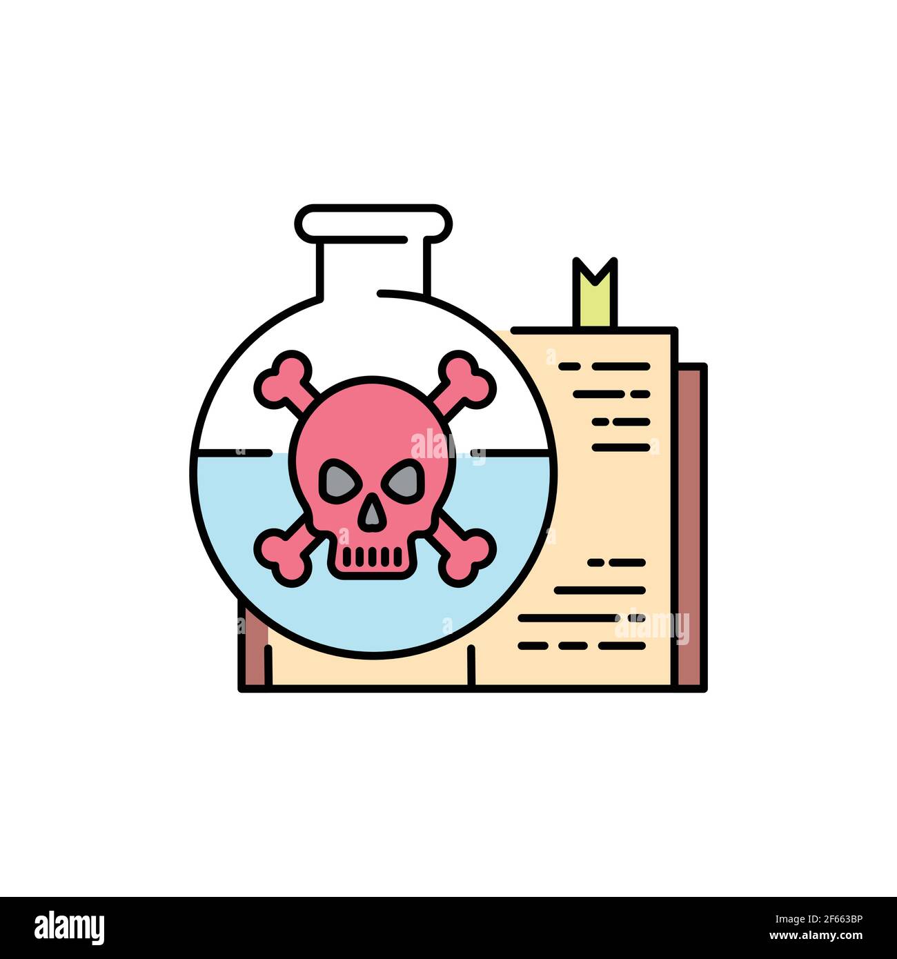 Toxicology color line icon. Pictogram for web page, mobile app, promo ...