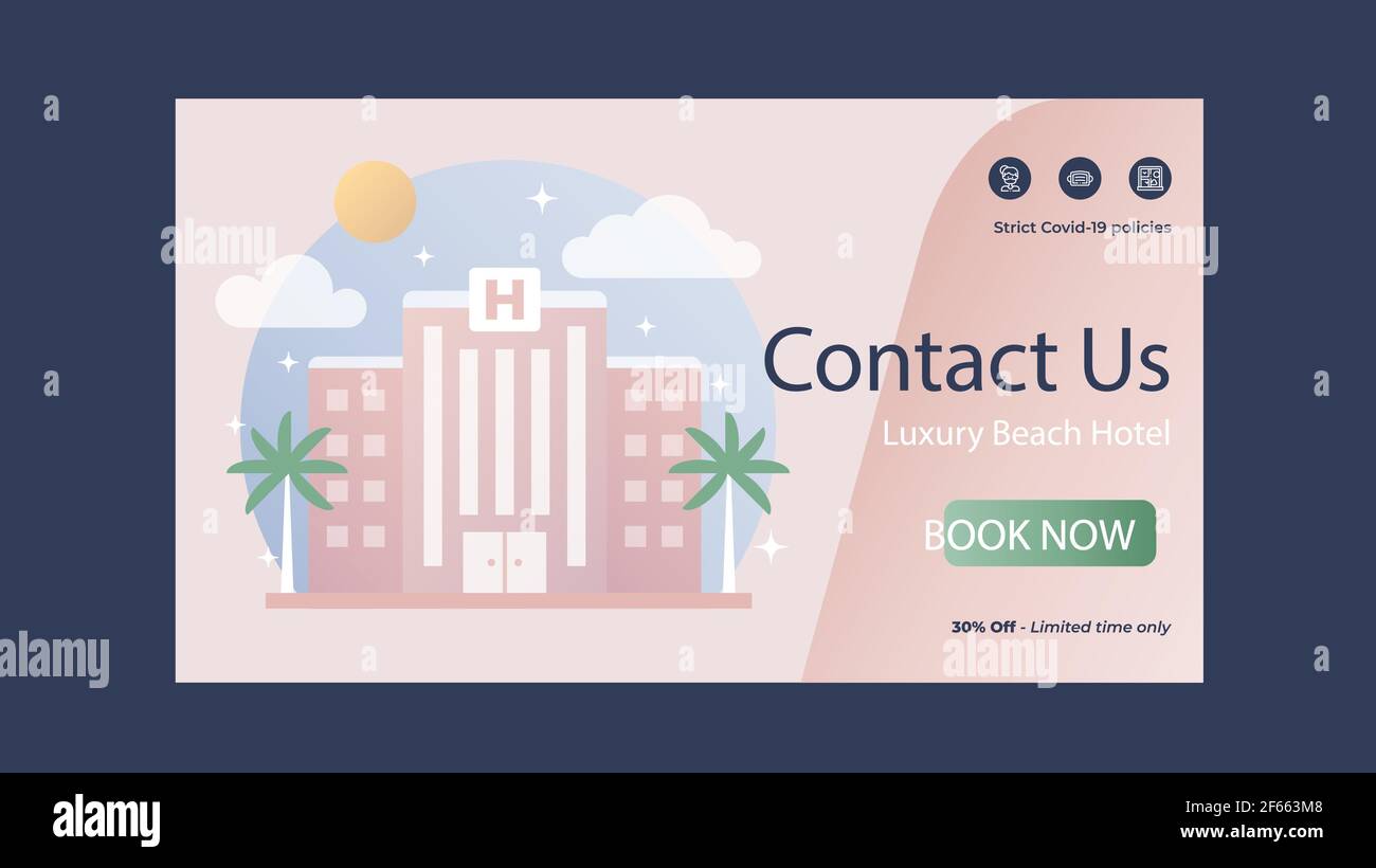 Gradient hotel banner template Vector illustration Stock Vector Image ...