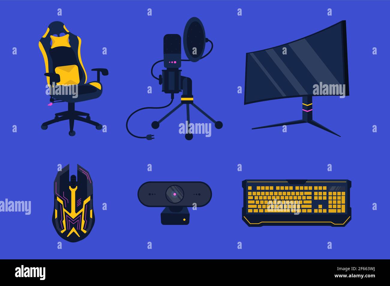 Game streamer room Stock Vector Images - Alamy