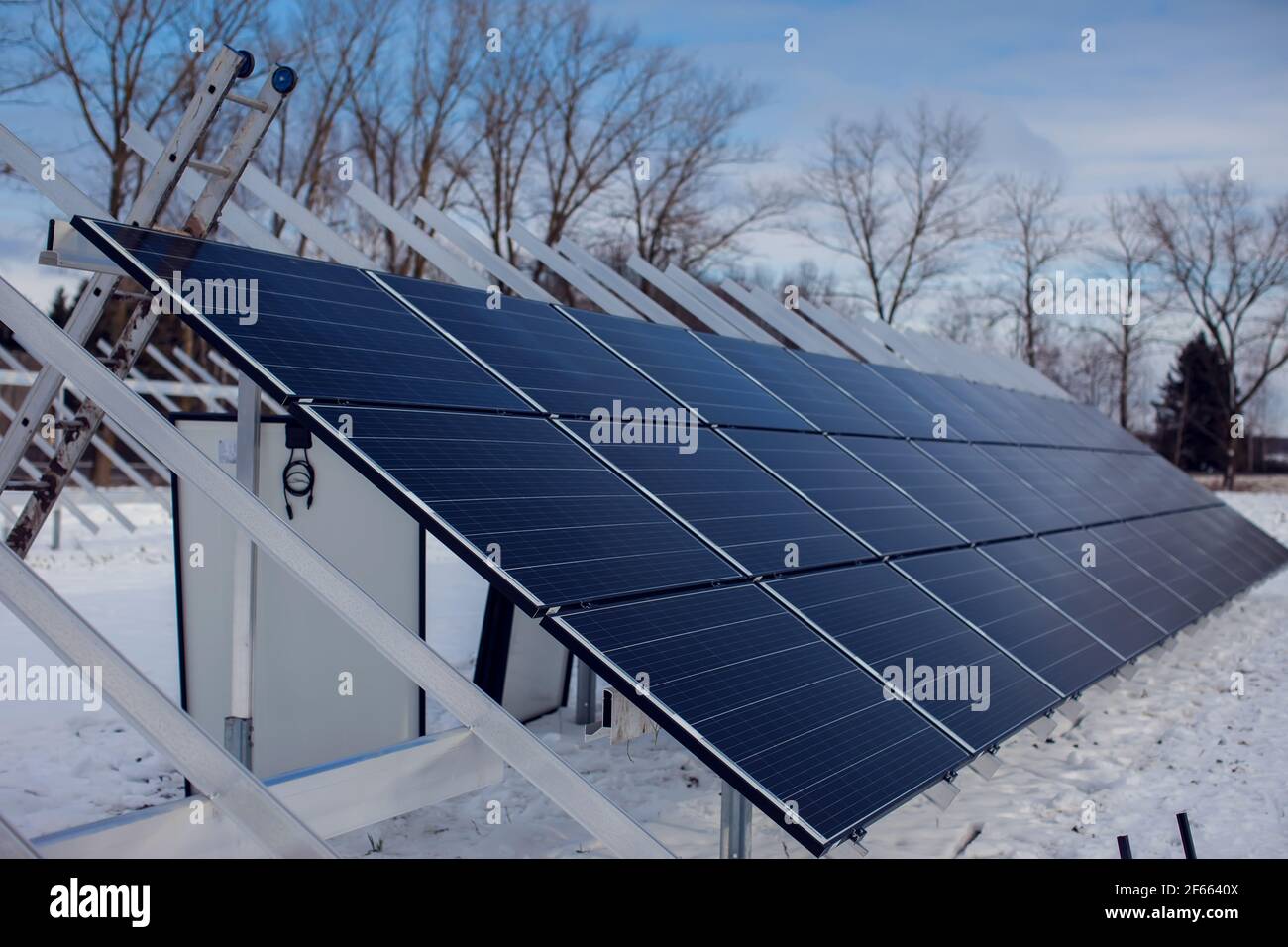 Installation of solar panels. Alternative energy. Environmental ...