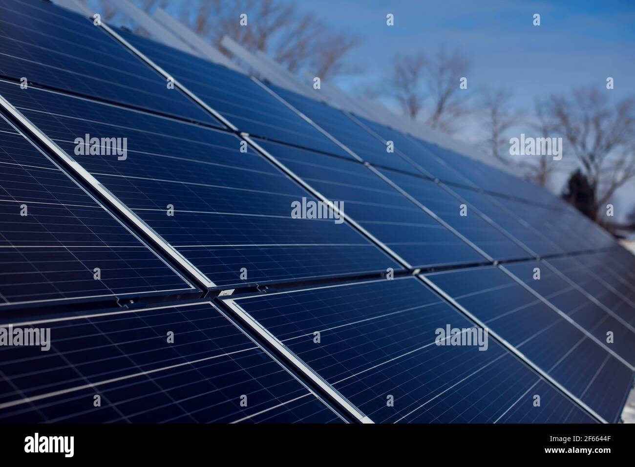 Installation of solar panels. Alternative energy. Environmental ...