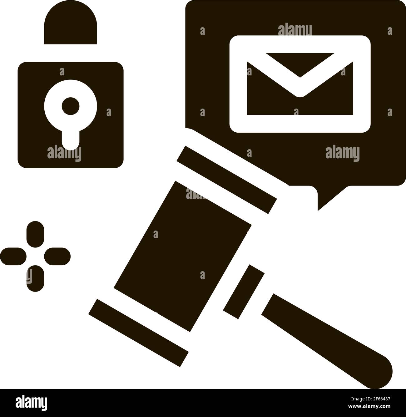 auction hammer icon Vector Glyph Illustration Stock Vector Image & Art ...